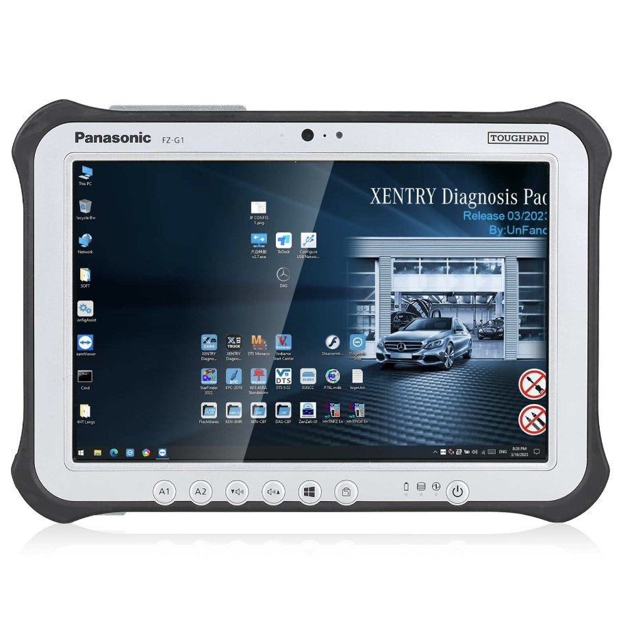 KIT Mercedes Benz Tab Panasonic TOUCHPAD FZ-G1 / Super MB PRO M6+ Inte ...